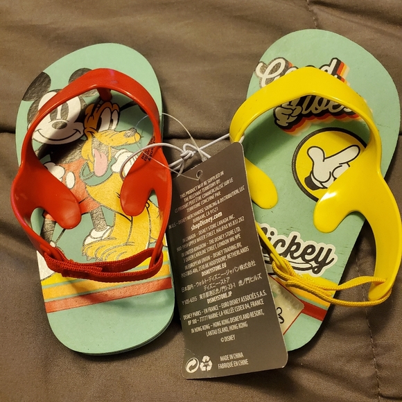 Disney | Accessories | Mickey Mouse Flip Flops For Kids | Poshmark